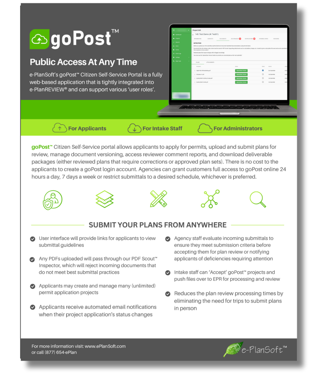 goPost™ Public Portal - e-PlanSoft Citizen Self Service